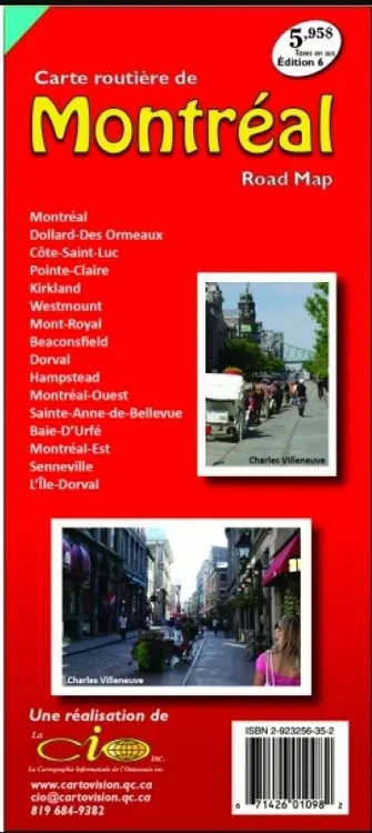 Carte Cio Île de Montréal - Montreal Island, 6ème Éd.